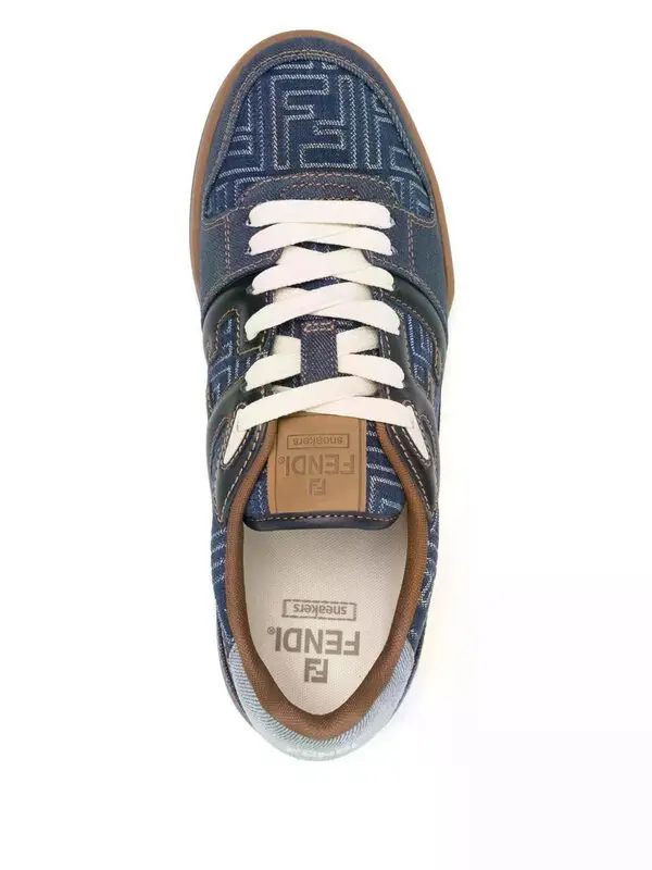 Fendi Leather Match Sneakers - Blue