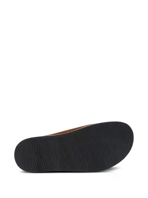 SCAROSSO Enea Flat Sandals - Brown