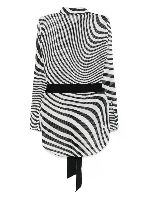 MAISON CLOSE Fever Zebra Print Shirt Dress