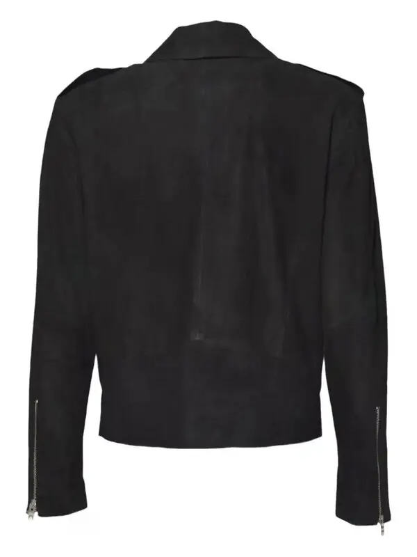 DFOUR Asymmetric-zip Biker Jacket - Blue