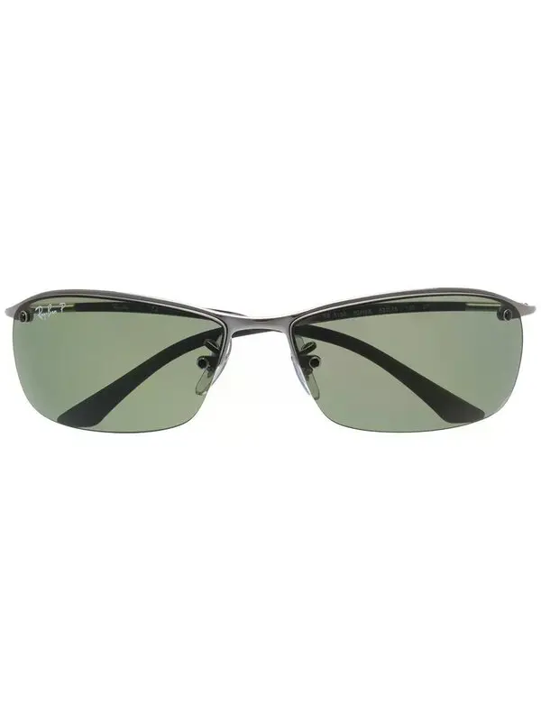 Ray-ban Rb3183 Rectangular Sunglasses - Silver