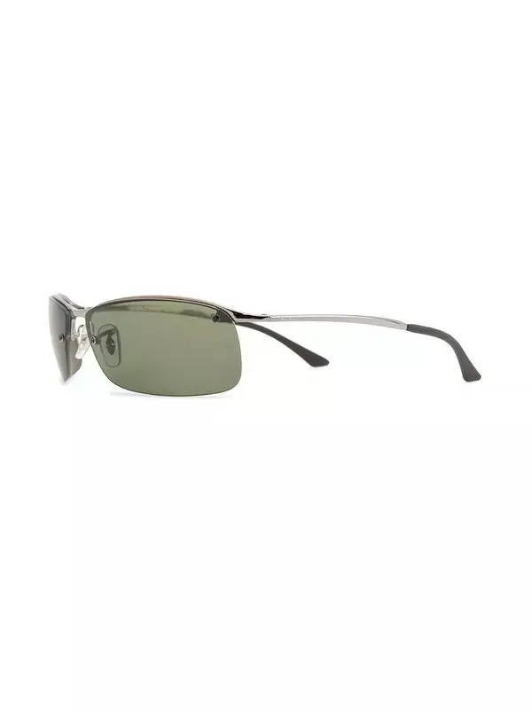 Ray-ban Rb3183 Rectangular Sunglasses - Silver