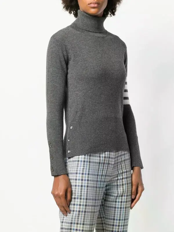 Thom Browne Roll Neck Jumper - Grey