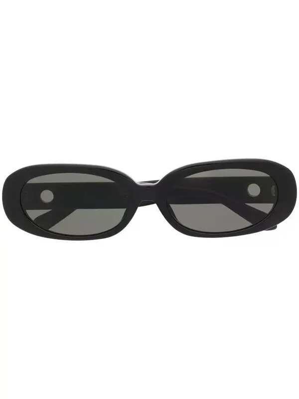 Linda Farrow Oval-frame Sunglasses - Black