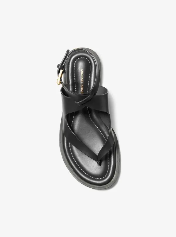 Michael Kors Irene Leather Wrap Sandal - Black