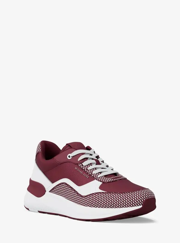 Michael Kors Trevor Mixed-media Trainer - Purple