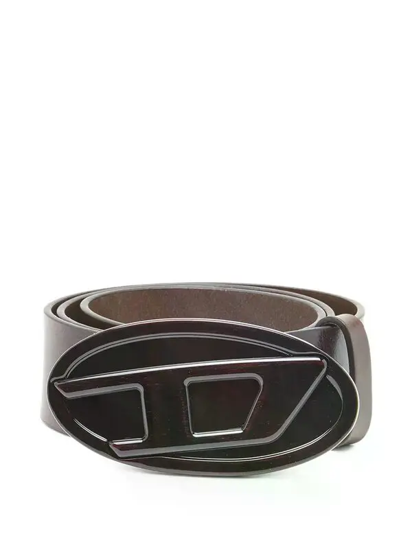 DIESEL Oval Buckle Belt - Brown