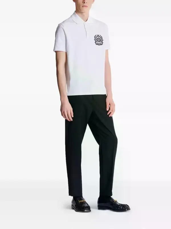 Balmain Logo-print Polo Shirt - White