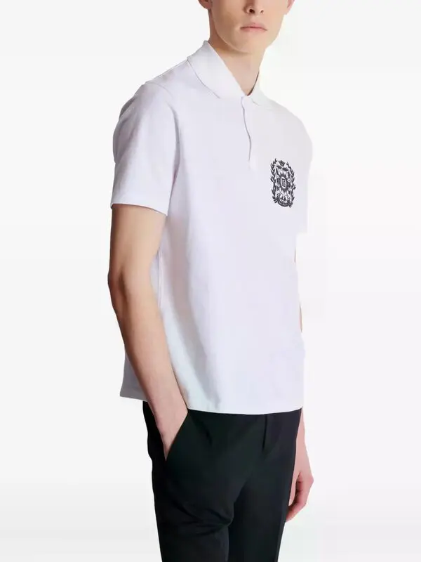 Balmain Logo-print Polo Shirt - White