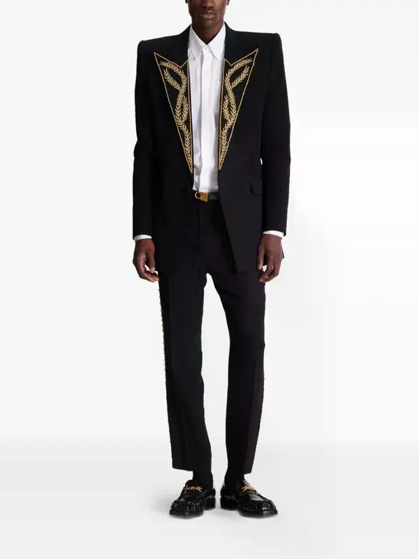 Balmain Embroidered-collar Blazer