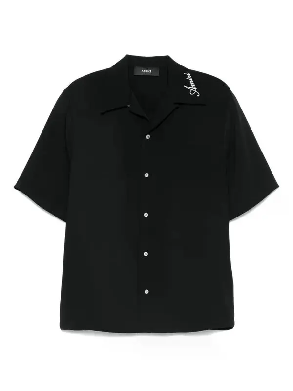 Amiri Logo-embroidered Shirt - Black