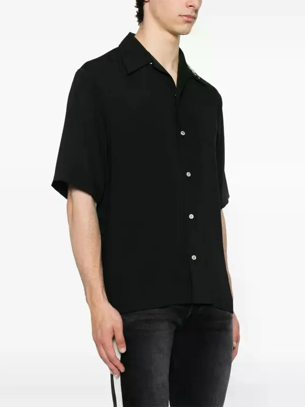 Amiri Logo-embroidered Shirt - Black