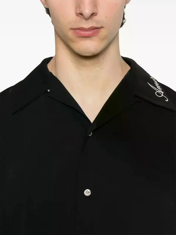Amiri Logo-embroidered Shirt - Black