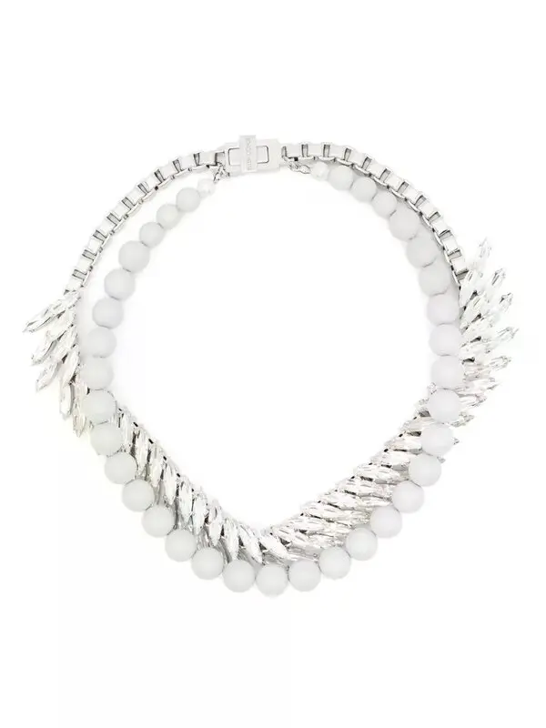 ELLEN CONDE Crystal-embellished Necklace - Silver