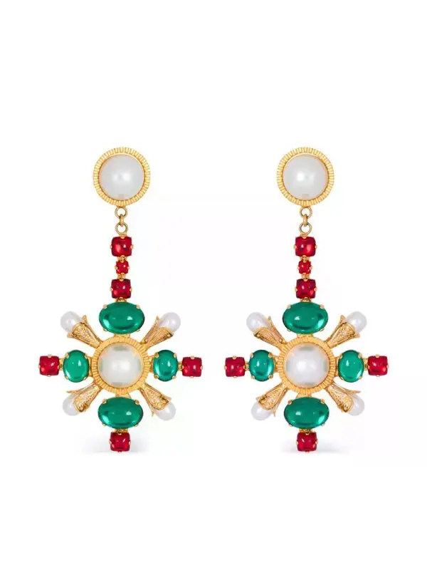 Balmain Baroque Pendant Earrings - Gold