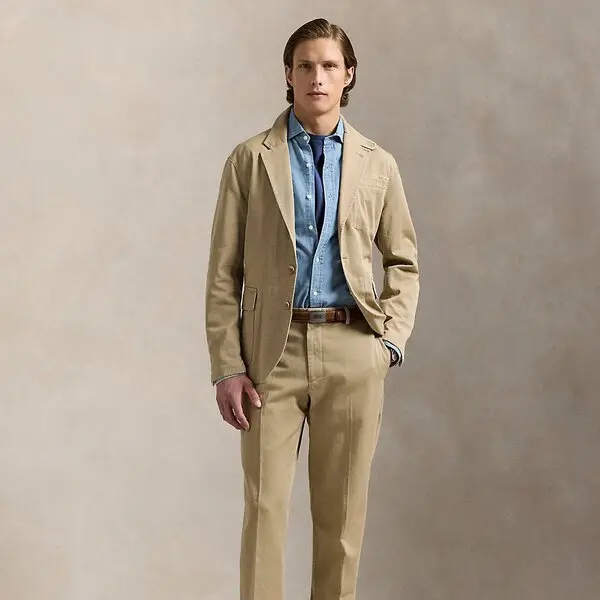 Ralph Lauren Slub Twill Suit Trousers