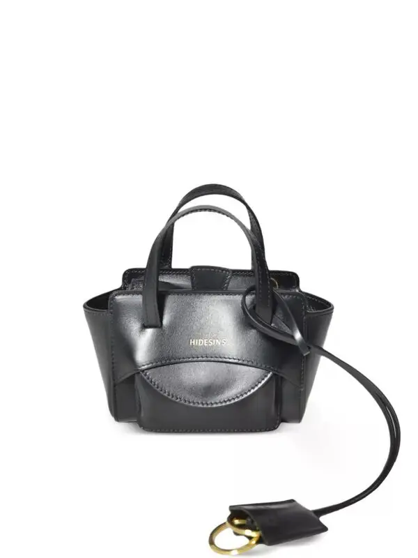 HIDESINS Xs Flap Leather Mini Bag - Black