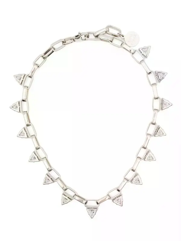 ELLEN CONDE Crystal-embellished Necklace - Silver