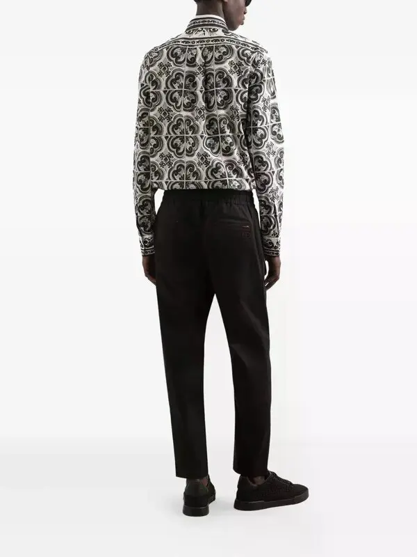 Dolce & Gabbana Majolica-print Martini Shirt - Black