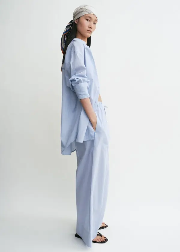 TOTEME Wide Summer Trousers - Sky