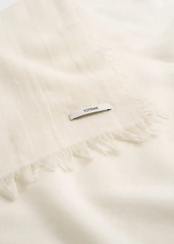 TOTEME Light Wool Blanket Scarf - White