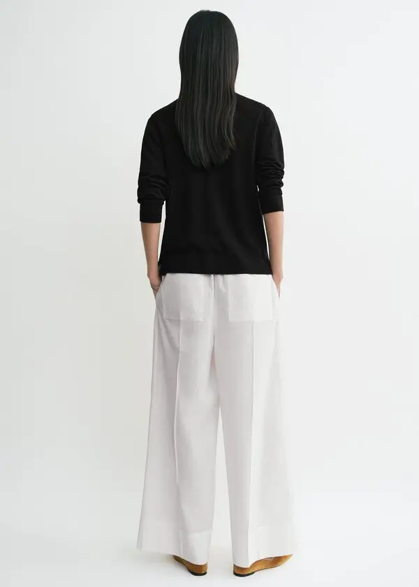 TOTEME Wool Silk Knit Top - Black