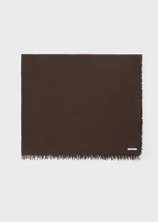 TOTEME Light Wool Blanket Scarf - Chocolate