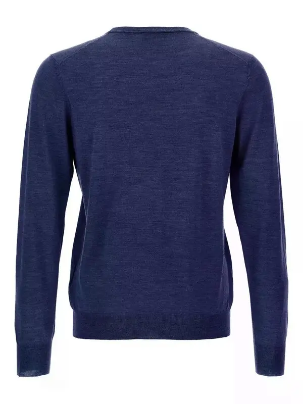 BARBA NAPOLI Long-sleeved Crew-neck Sweater - Blue