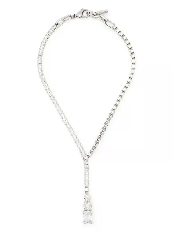 ELLEN CONDE Crystal-embellished Necklace - Silver