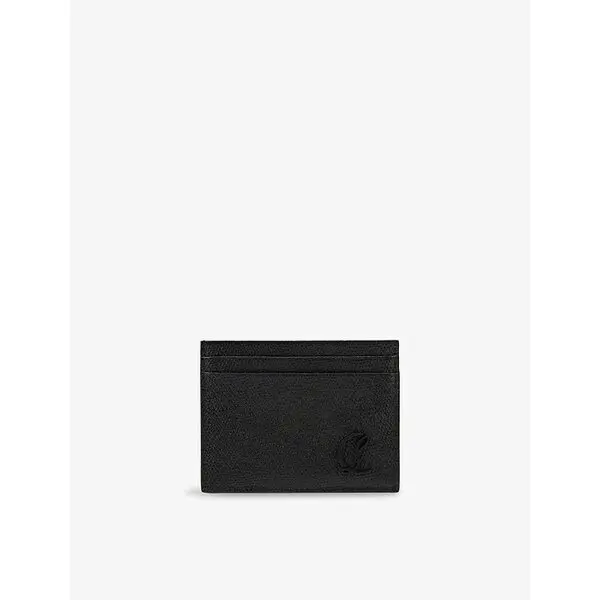 CHRISTIAN LOUBOUTIN Mooncrest Leather Card Holder - Black