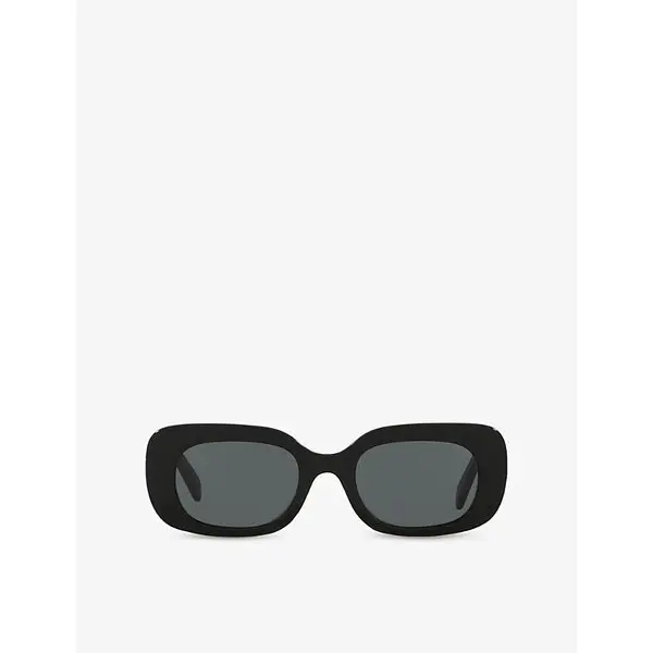 Celine Rectangle-frame Acetate Sunglasses - Black