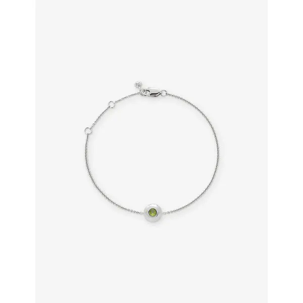 Monica Vinader August Birthstone Peridot And Sterling- Bracelet - Silver