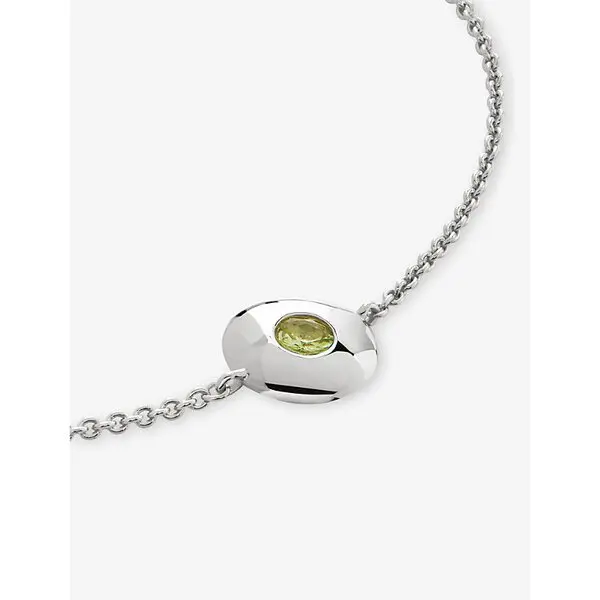 Monica Vinader August Birthstone Peridot And Sterling- Bracelet - Silver