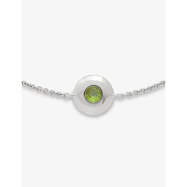 Monica Vinader August Birthstone Peridot And Sterling- Bracelet - Silver