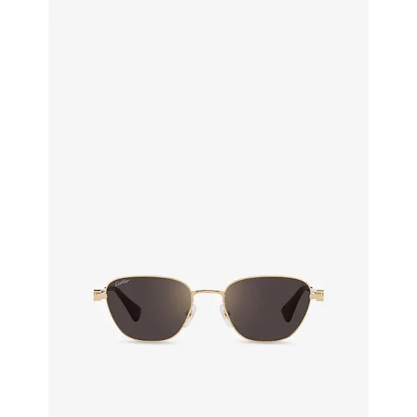 CARTIER Ct0469s Cat-eye Metal Sunglasses - Gold