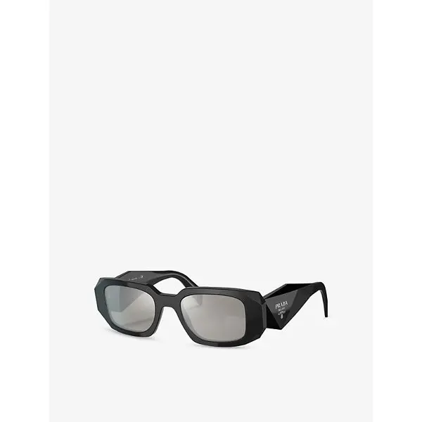 Prada Pr 17ws Rectangular-frame Sunglasses - Black