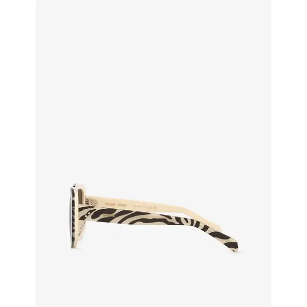 Celine Square-frame Zebra-print Sunglasses