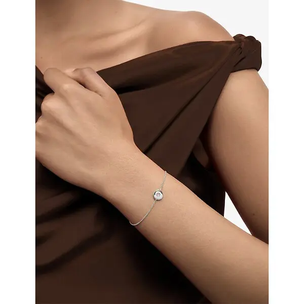 Monica Vinader June Birthstone Moonstone And Sterling Bracelet - Silver