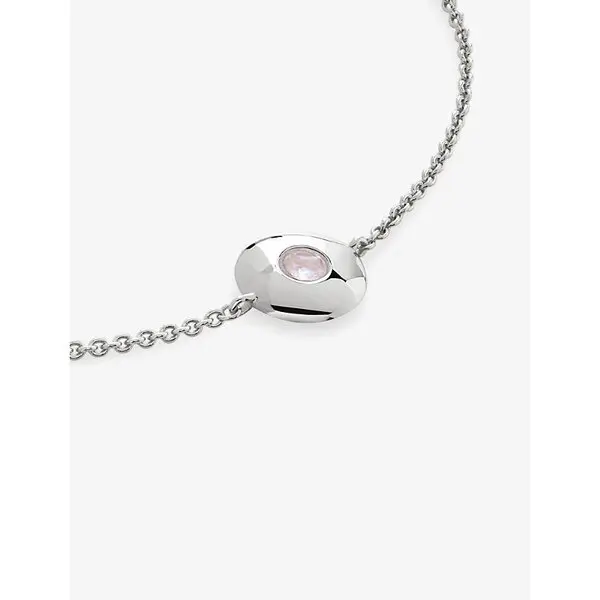 Monica Vinader June Birthstone Moonstone And Sterling Bracelet - Silver