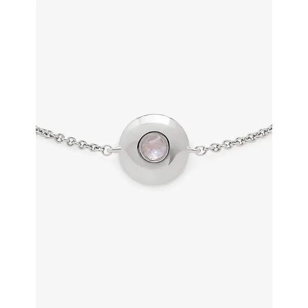Monica Vinader June Birthstone Moonstone And Sterling Bracelet - Silver