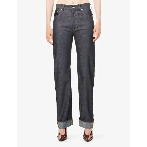 Bottega Veneta Folded-cuffs Straight-leg Denim Jeans