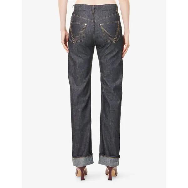 Bottega Veneta Folded-cuffs Straight-leg Denim Jeans