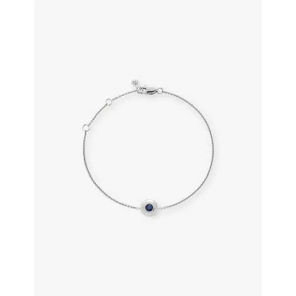 Monica Vinader September Birthstone Sapphire And Sterling Bracelet - Silver