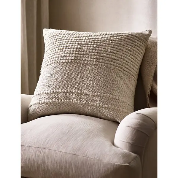 THE WHITE COMPANY Merion Hand-woven Cotton Cushion 60cm X 60cm - Natural