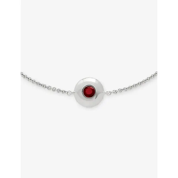 Monica Vinader January Birthstone Garnet Bracelet - Silver