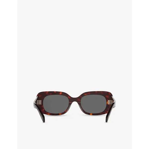 Celine Acetate Rectangle Sunglasses - Brown