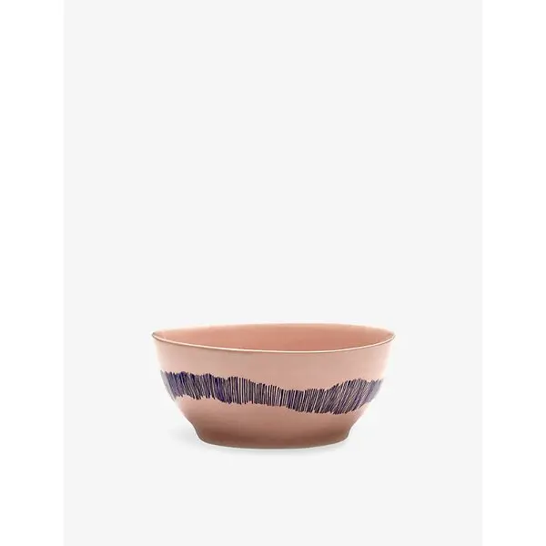 SERAX Yotam Ottolenghi Feast Striped Stoneware Small Bowl 7.5cm - Pink