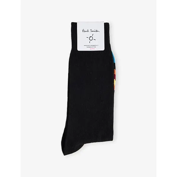 Paul Smith Stripe Tipping Cotton-blend Socks - Black