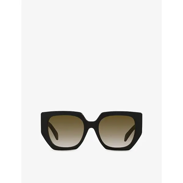 Celine Butterfly-frame Acetate Sunglasses - Black