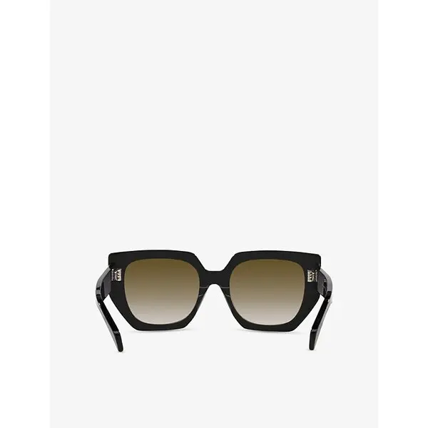 Celine Butterfly-frame Acetate Sunglasses - Black